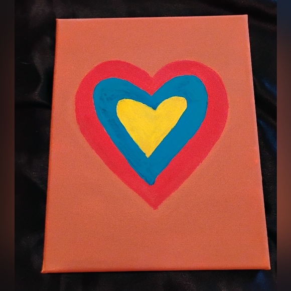 Hand Crafted | Art | Heart Acrylic Painting | Poshmark